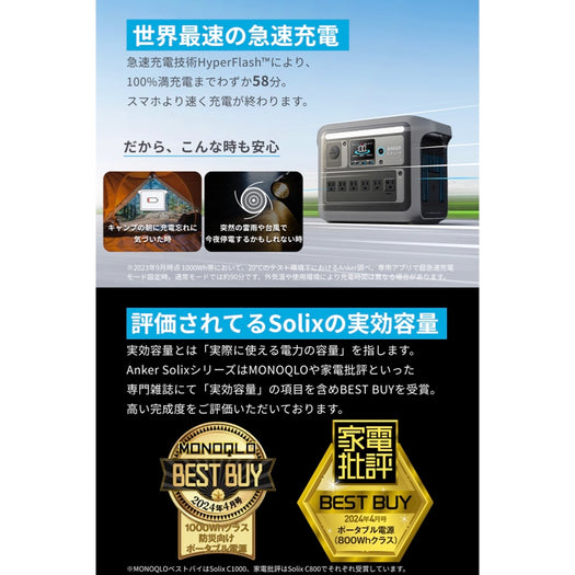 Anker Solix C1000 Portable Power Station with Solix C1000 / C800 専用防塵 ...