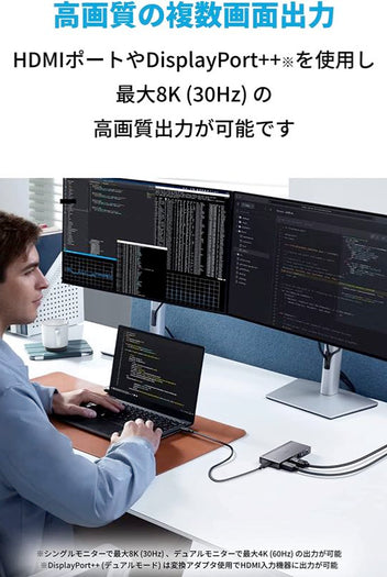 Anker 556 USB-C ハブ (8-in-1, USB4) | USBハブの製品情報 | Anker Japan 公式オンラインストア